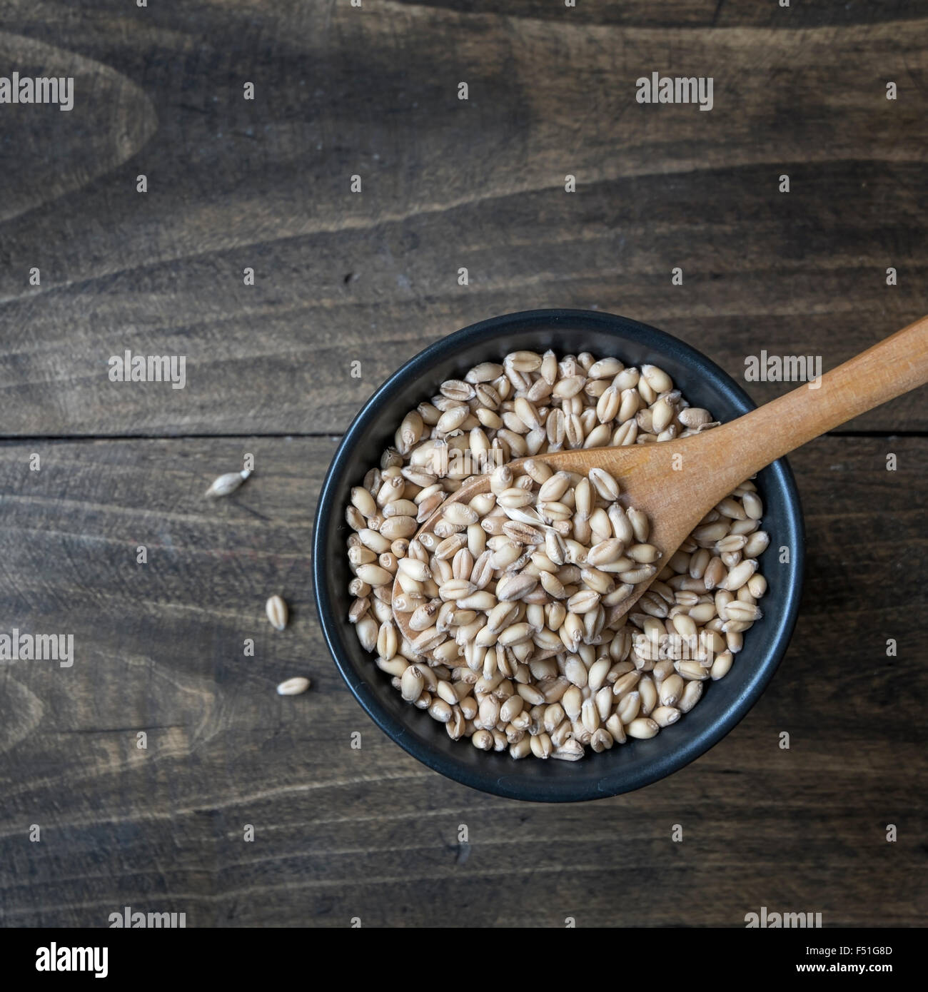Wheat grain in the composition with cooking items Stock Photo - Alamy