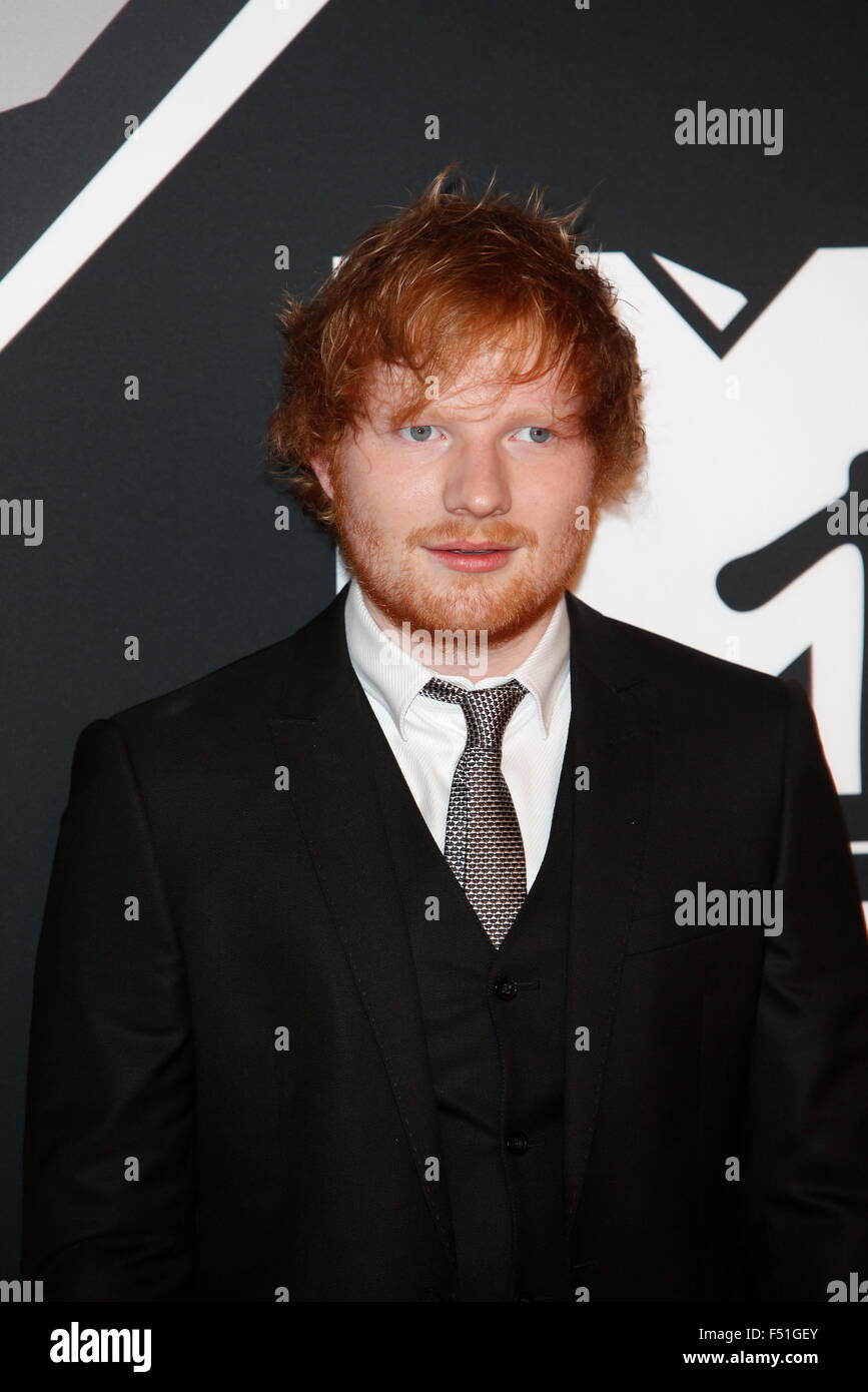 Singer Ed Sheeran arrives at the 2015 MTV Europe Music Awards, EMAs, at ...