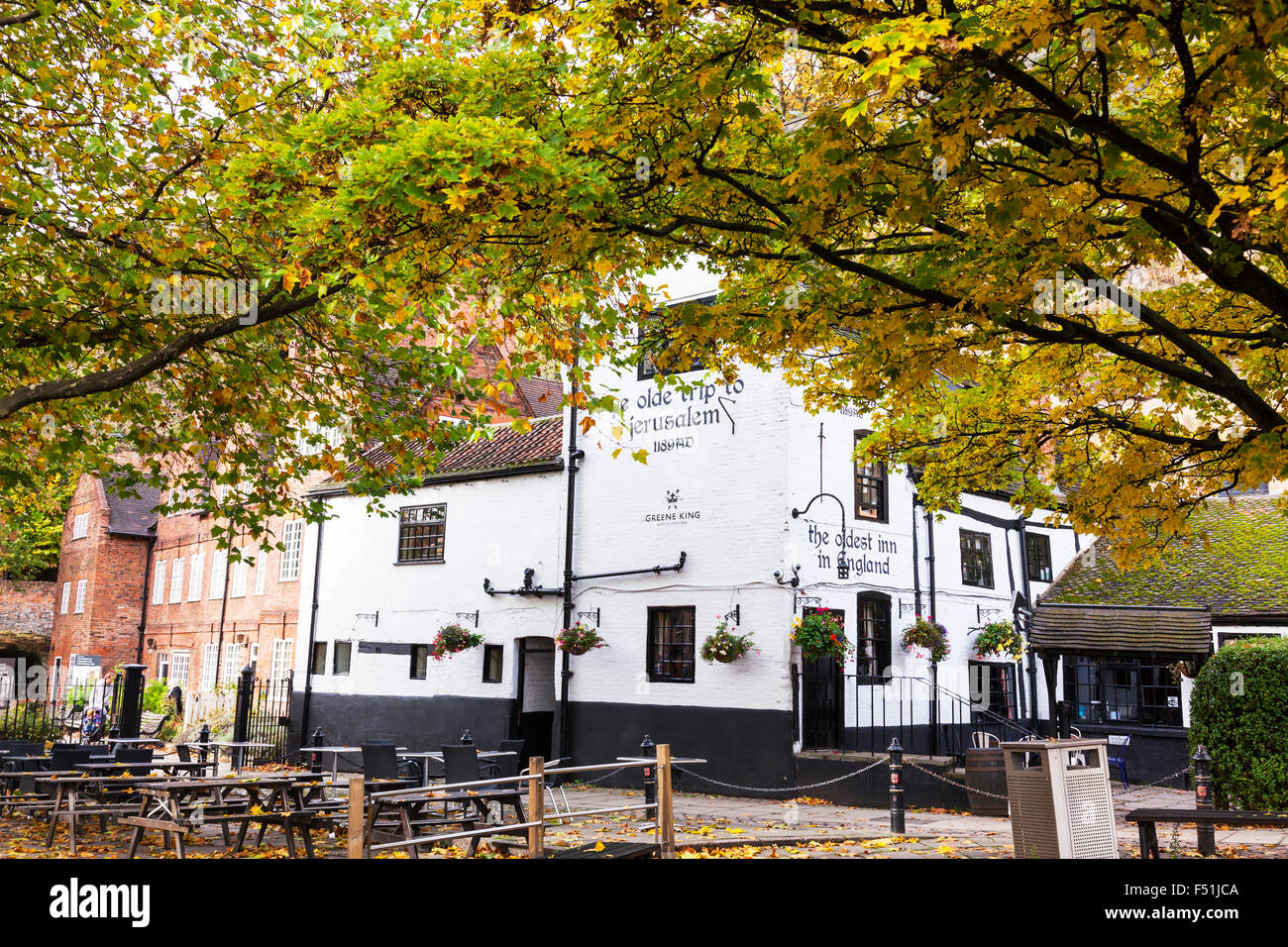 Ye olde trip to Jerusalem oldest inn pub in England 1189 AD 1189AD ...