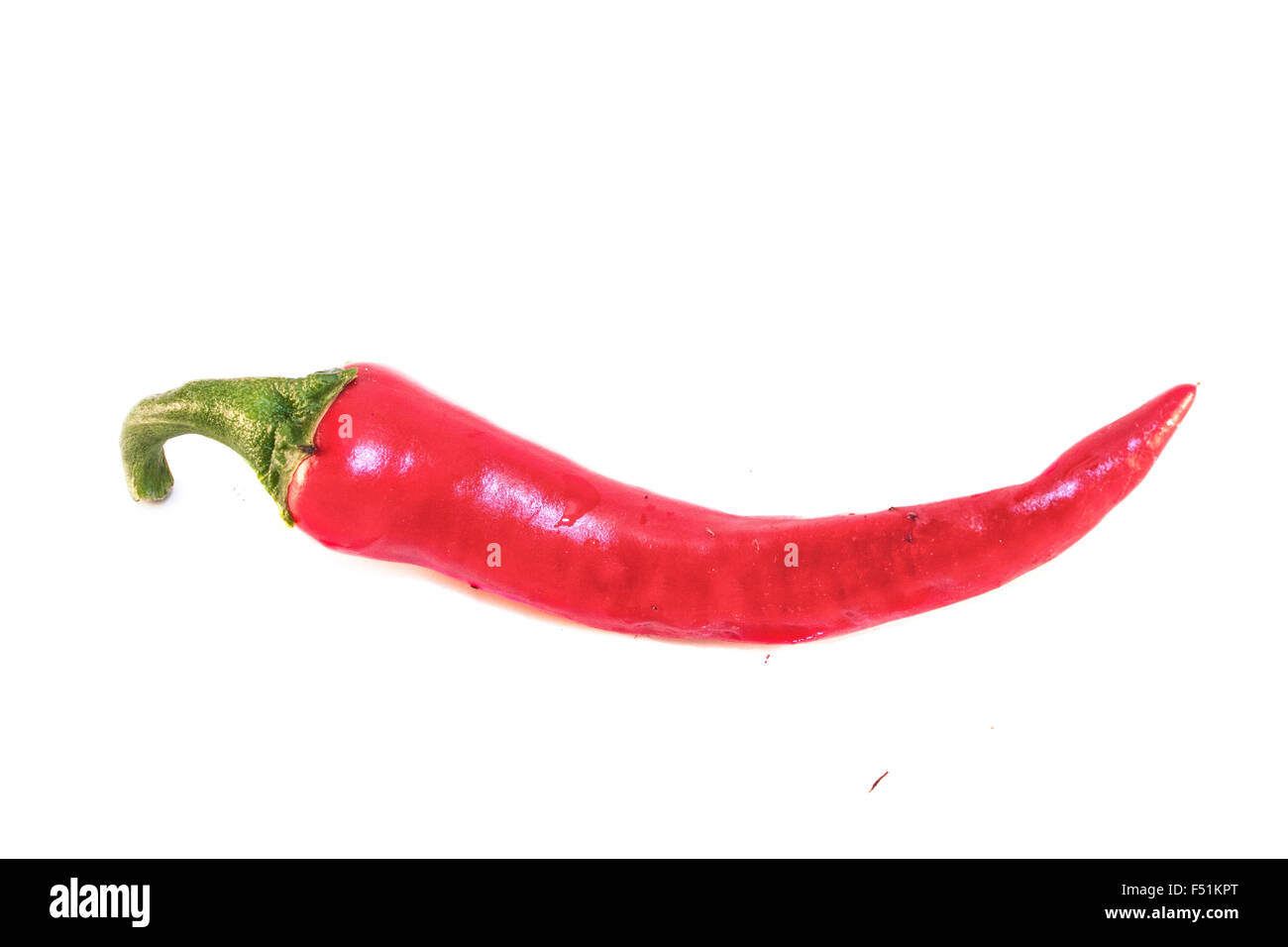 Capsicum annuum cayenne pepper, isolated on white background Stock ...