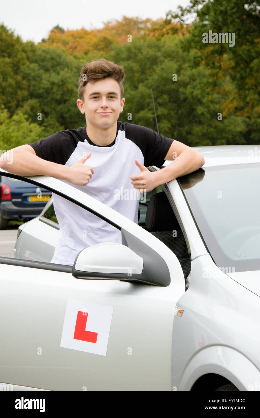 UK Learner Driver Stock Photo - Alamy