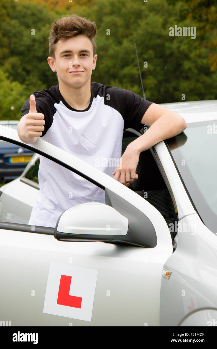 UK Learner Driver Stock Photo - Alamy