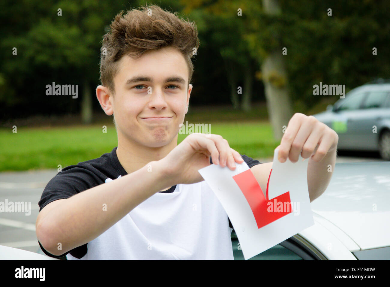 UK Learner Driver Stock Photo - Alamy