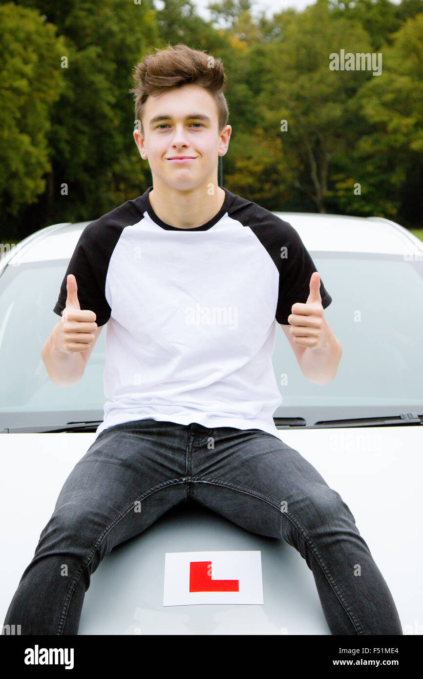 UK Learner Driver Stock Photo - Alamy