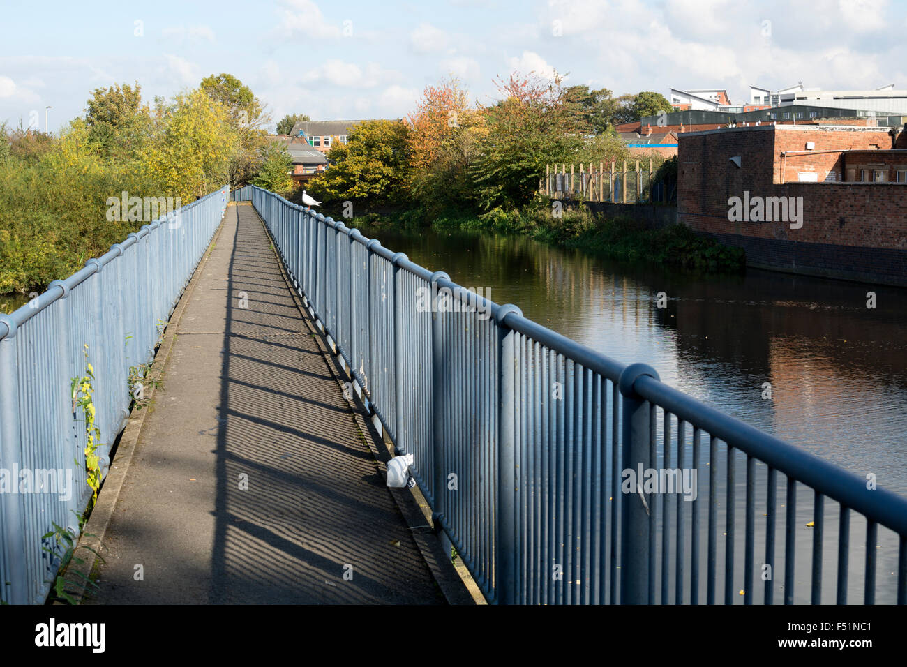 River Soar footbridge, Leicester, Leicestershire, England, UK Stock ...