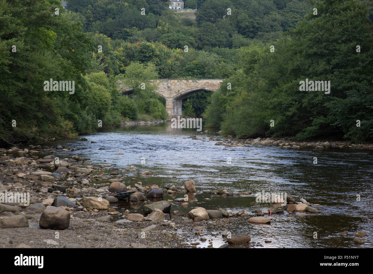 Bridge over the River Swale. Richmond is a market town and the centre ...