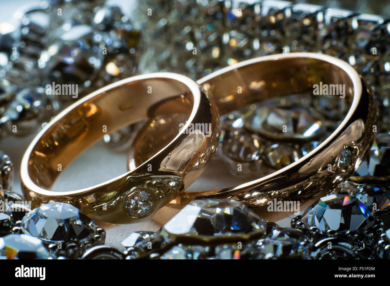 Beautiful wedding rings Stock Photo - Alamy