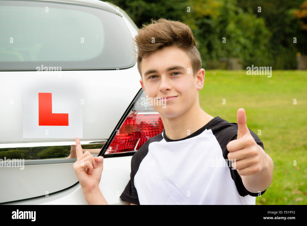 UK Learner Driver Stock Photo - Alamy