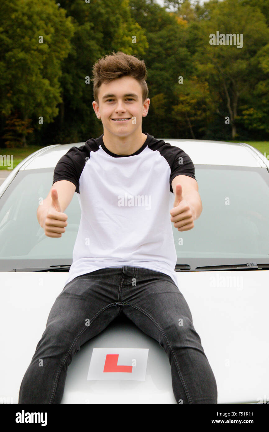 UK Learner Driver Stock Photo - Alamy