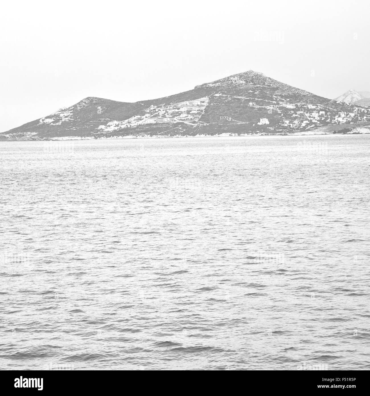 Scenic mediterranean seaside village Black and White Stock Photos ...