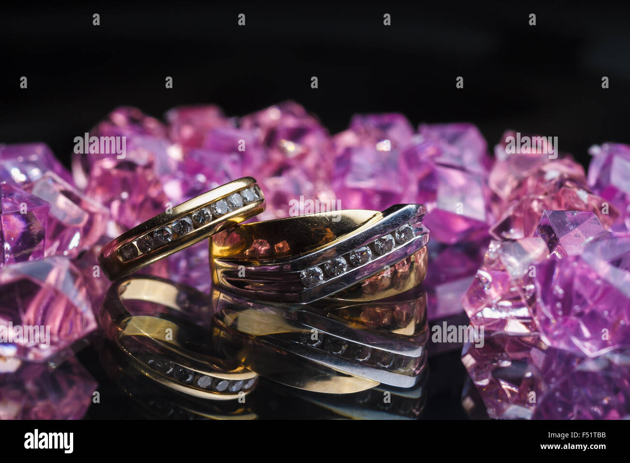 Beautiful wedding rings Stock Photo - Alamy