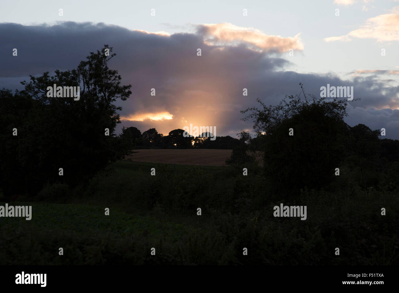 Sunset in the Hambleton Hills, North Yorkshire, England, UK Stock Photo ...