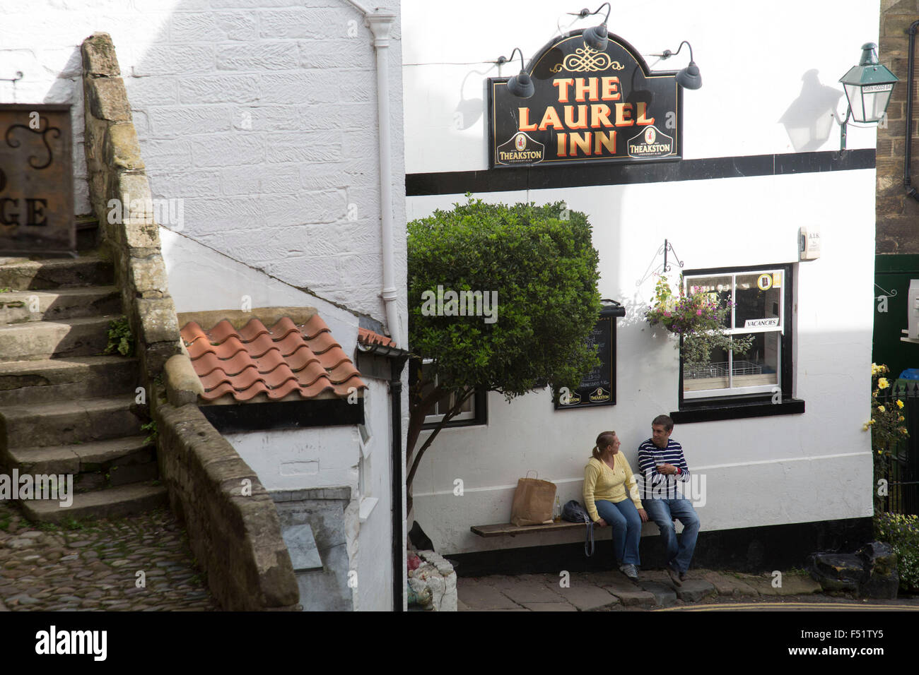 Robin Hood's Bay, North Yorkshire, England, UK. Robin Hood’s Bay is a ...