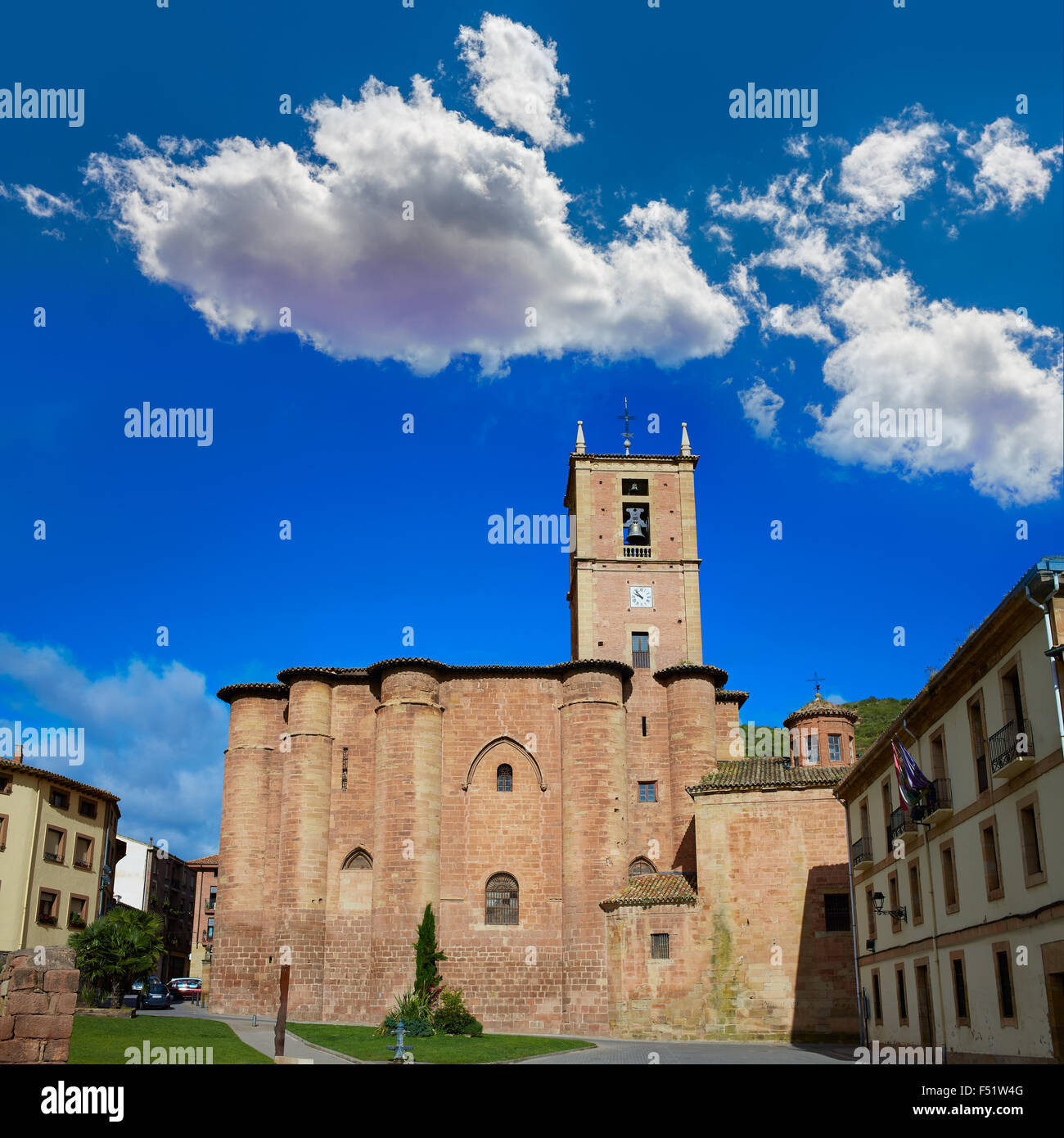 Najera Plaza Mayor The way of Saint James in La Rioja of Spain Stock ...