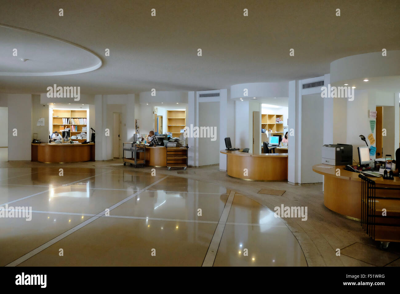 Staff work inside the administrative office inside the Supreme Court of ...