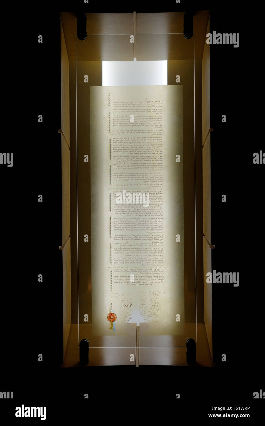 Declaration of the establishment of the state of israel hi-res stock ...