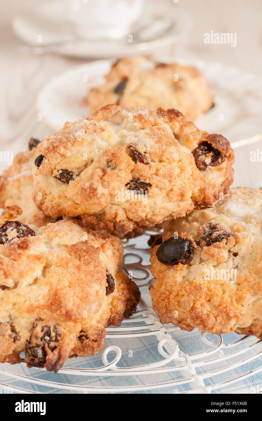 Rock Cakes or Rock Buns light crumbly cakes filled with dried fruit ...