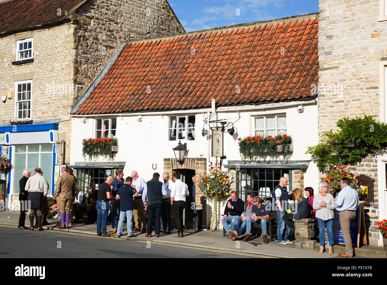 The Feathers pub in Helmsley, North Yorkshire, England, UK. Helmsley is ...