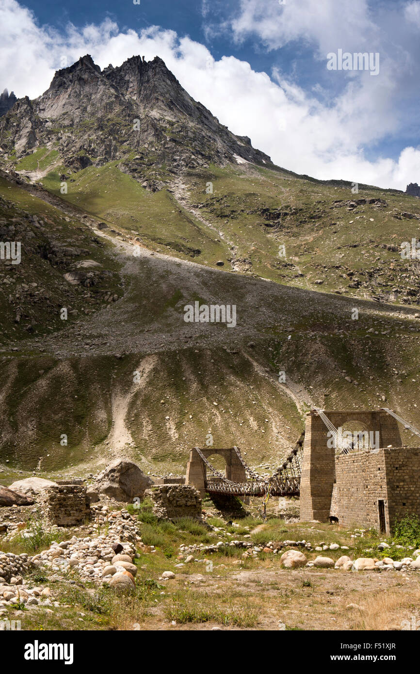 India, Himachal Pradesh, Lahaul Valley, Chhatru, old, disused ...