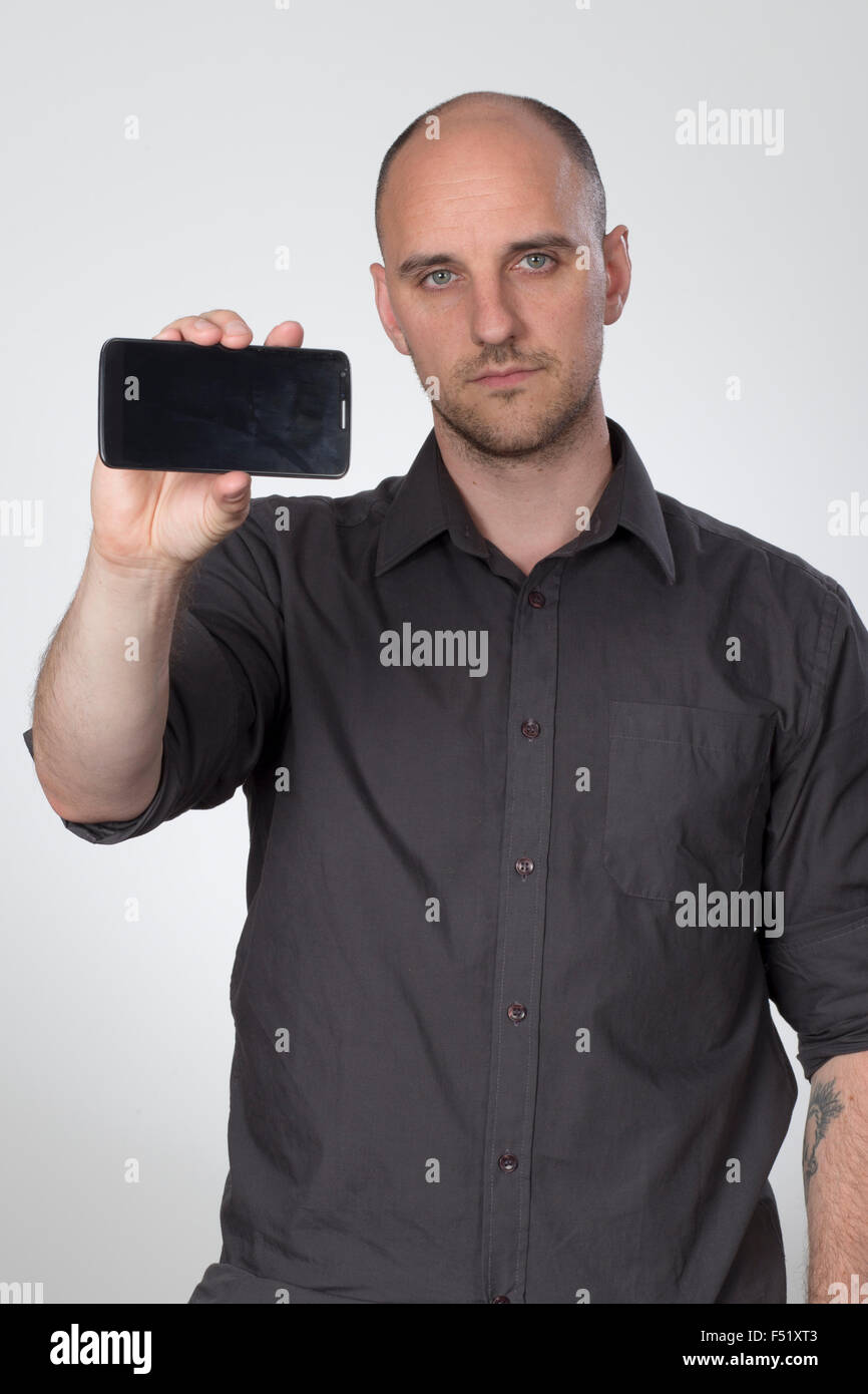 showing a phone screen Stock Photo - Alamy