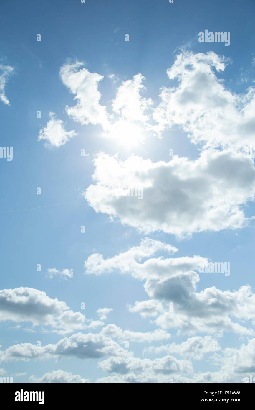Backlit clouds in the sky Stock Photo - Alamy