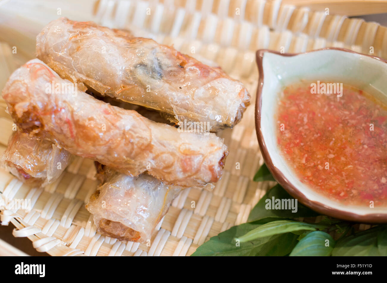 fry spring roll, Vietnamese cuisine Stock Photo - Alamy