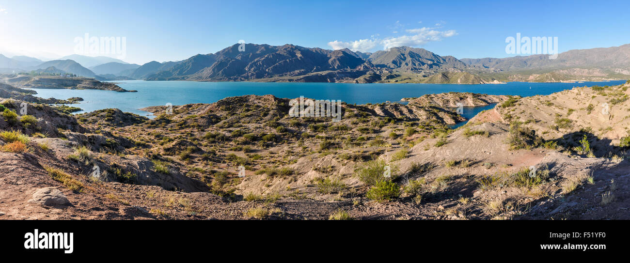View of the Potrerillos Dam, Mendoza, Argentina Stock Photo - Alamy