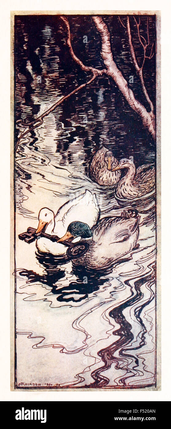 'The Ducks, which he had once saved, dived and brought up the key from ...