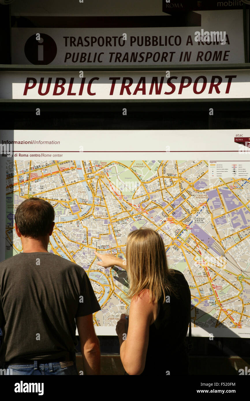 Rome city map termini station hi-res stock photography and images - Alamy