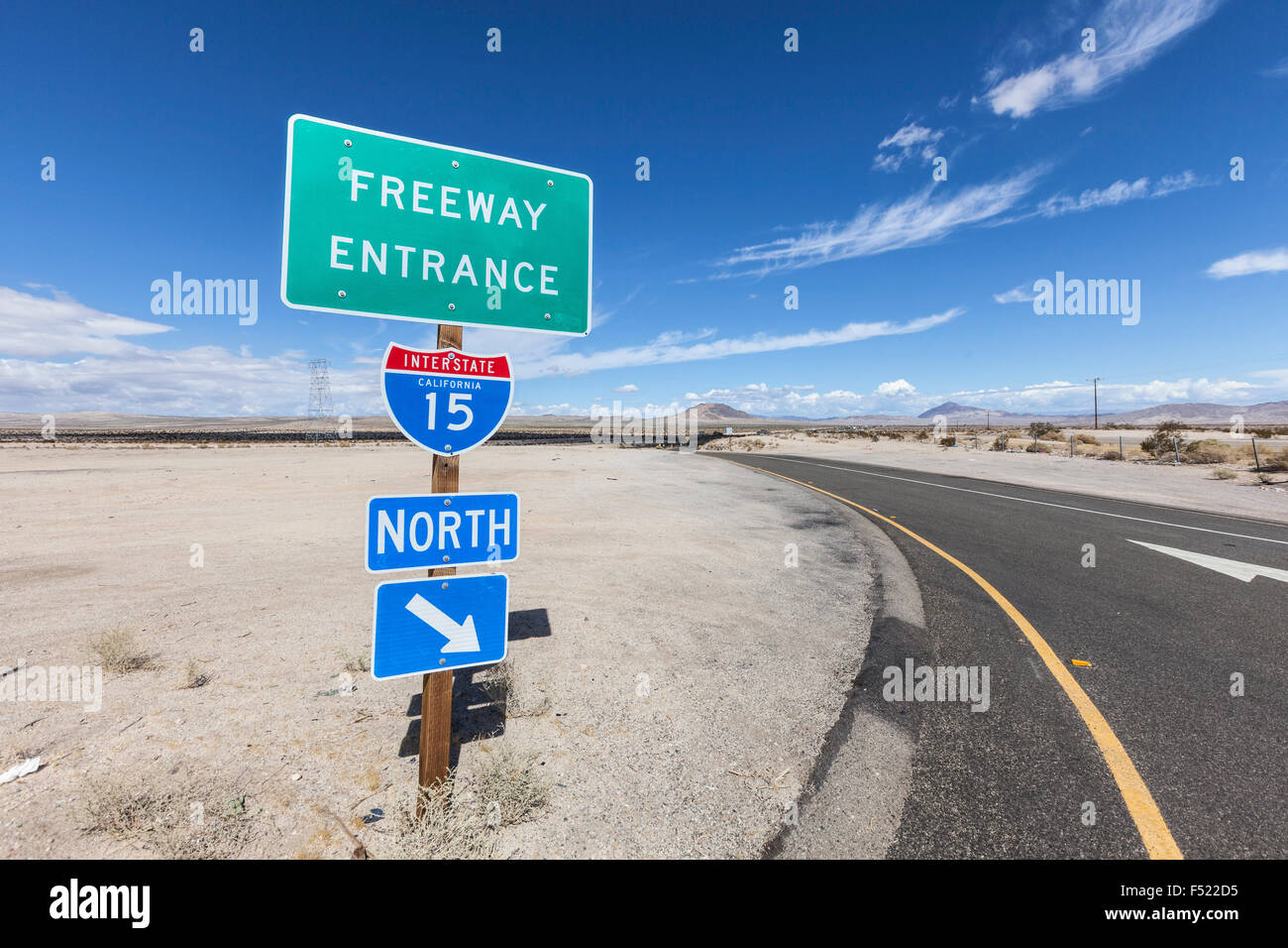 Interstate 15 road sign california hi-res stock photography and images ...