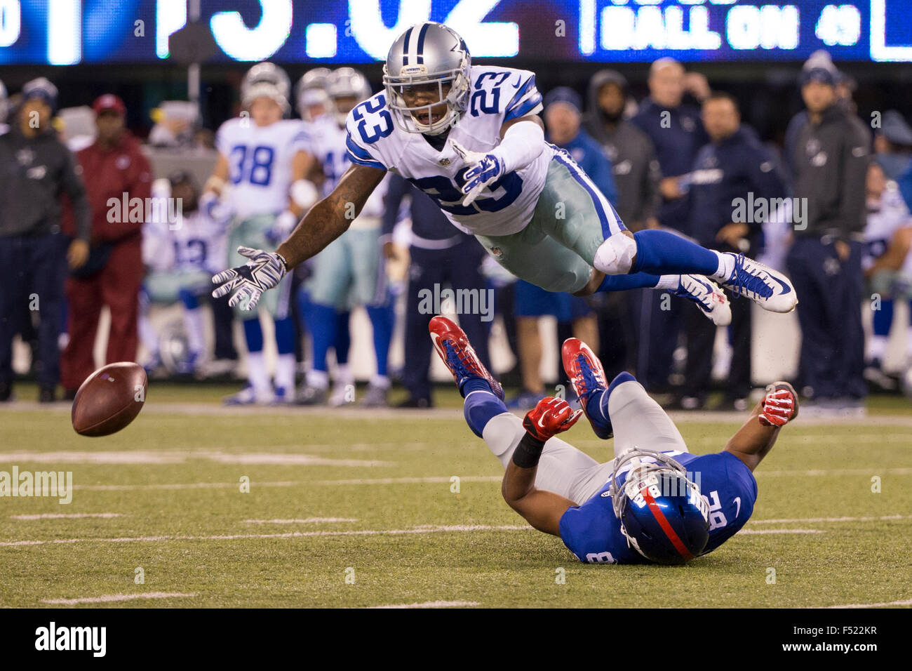 East Rutherford, New Jersey, USA. 25th Oct, 2015. Dallas Cowboys ...