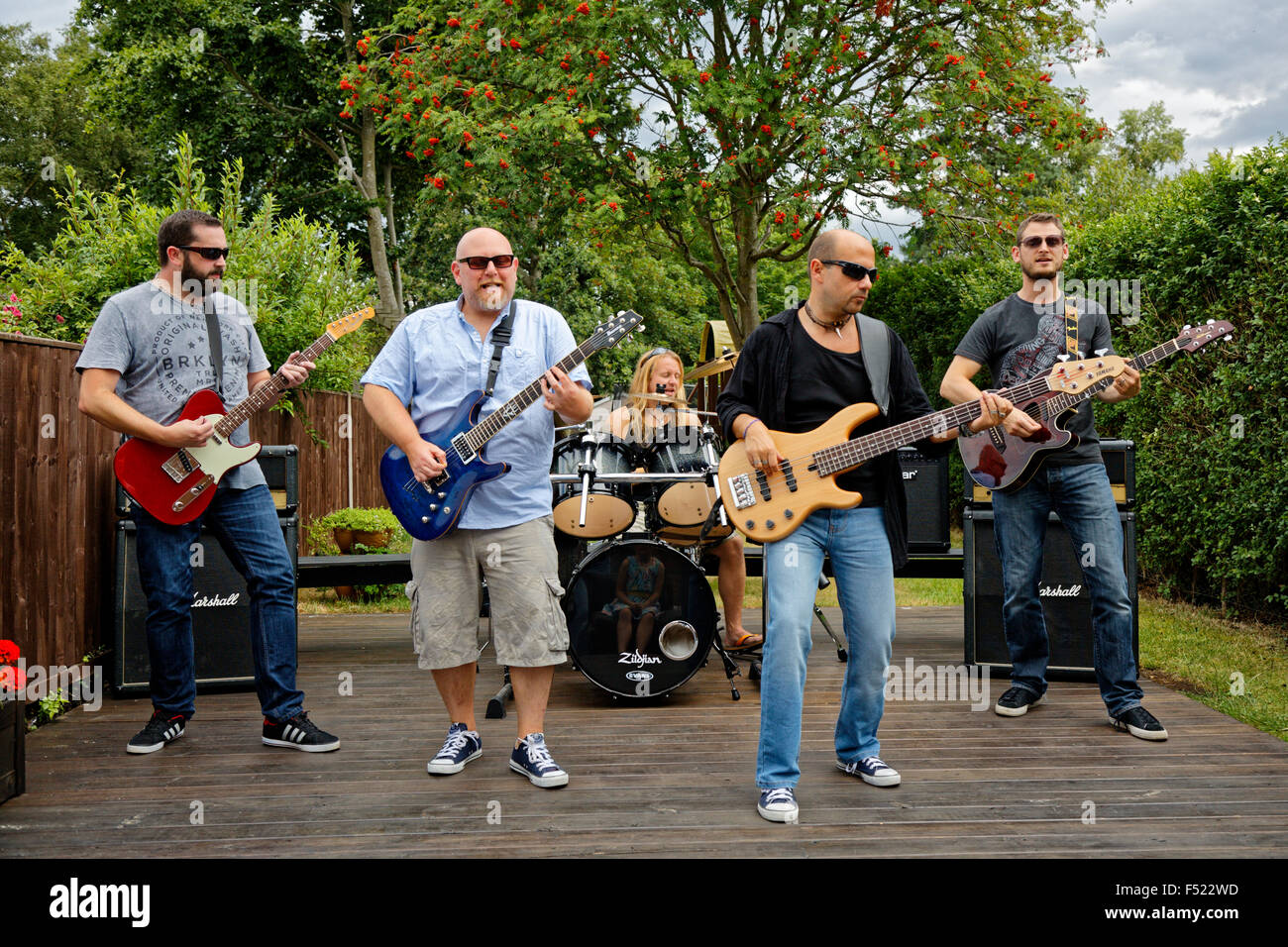 'The Darker My Horizon' Rock Band. L-R: Mark Stephenson, Paul Stead ...