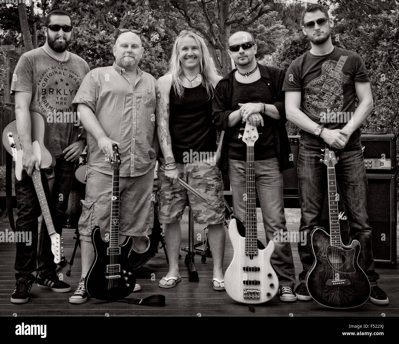 'The Darker My Horizon' Rock Band. L-R: Mark Stephenson, Paul Stead ...