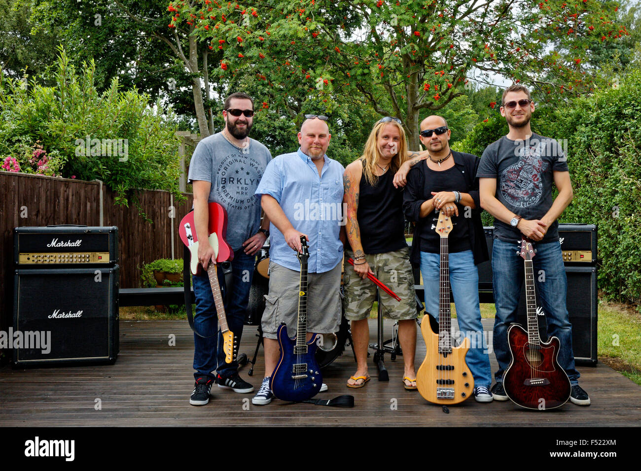 'The Darker My Horizon' Rock Band. L-R: Mark Stephenson, Paul Stead ...