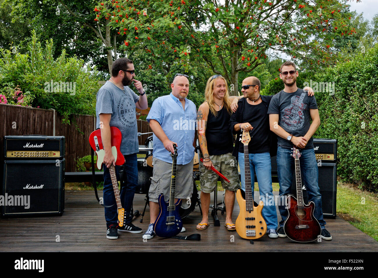 'The Darker My Horizon' Rock Band. L-R: Mark Stephenson, Paul Stead ...