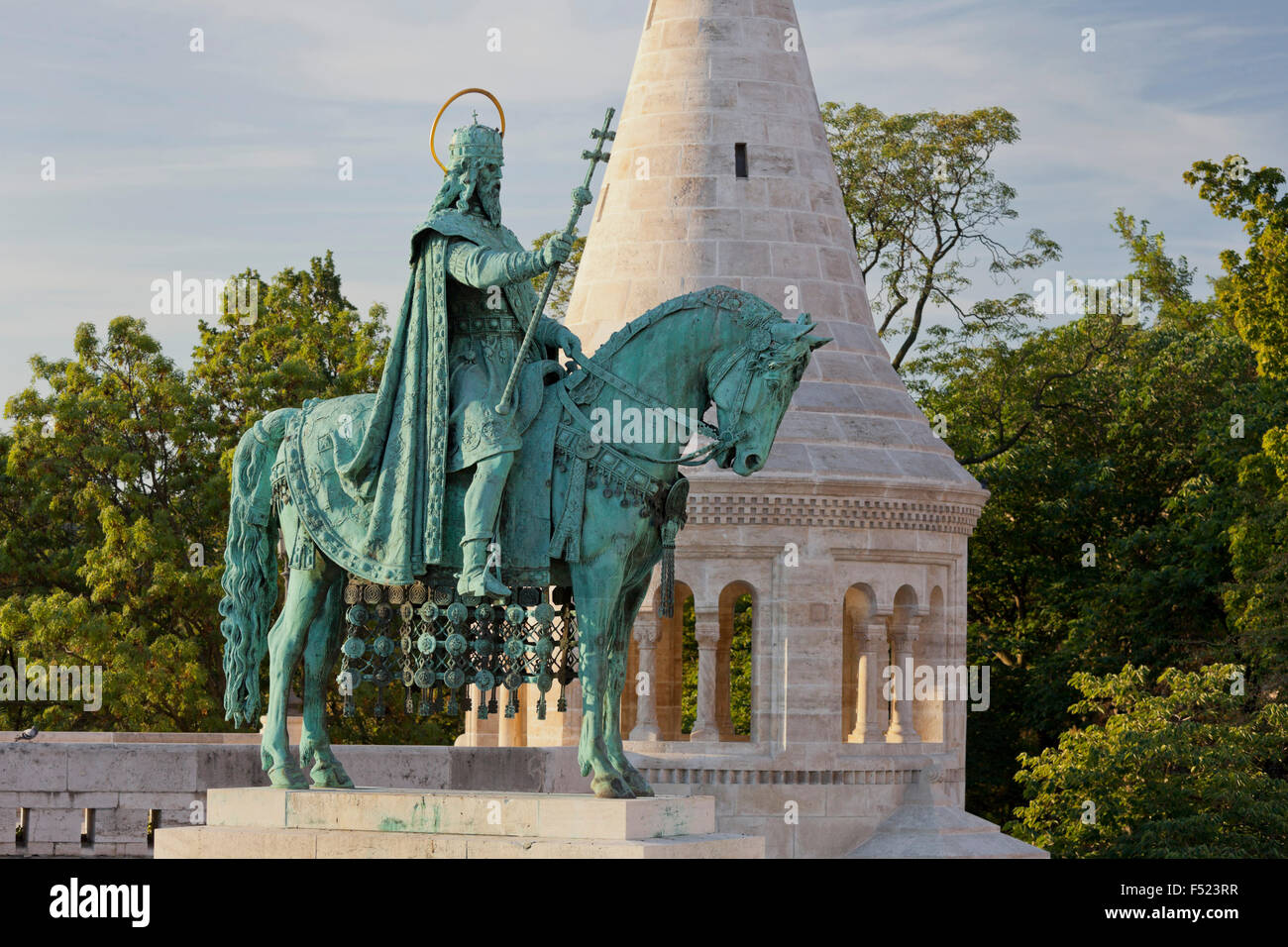 Fisherman's Bastion, statue of Saint Stephen (Szent István), Buda ...