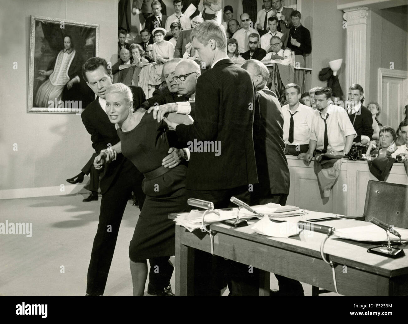 The Swedish actress Ingrid Thulin in a scene from the movie " The Judge ...