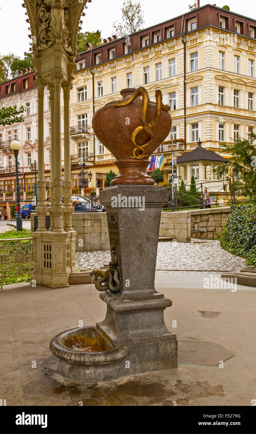 Karlovy Vary Mineral spring "Snake".Karlovy Vary is well known it ...