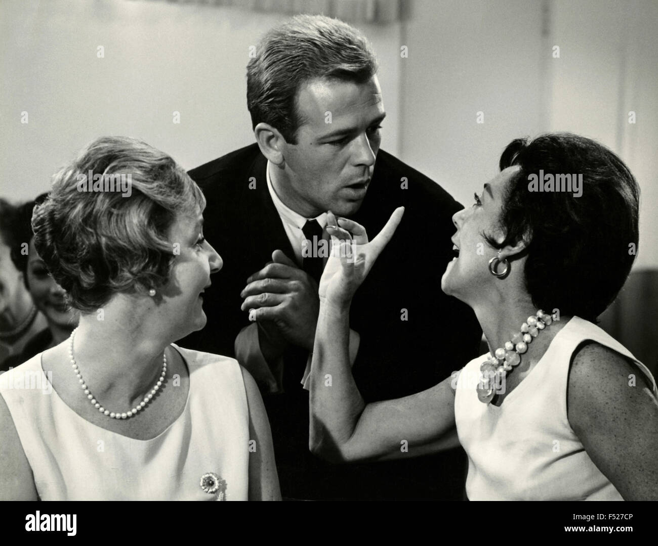 The actors Renato Salvatori , Annie Girardot, Casey Adams in a scene ...