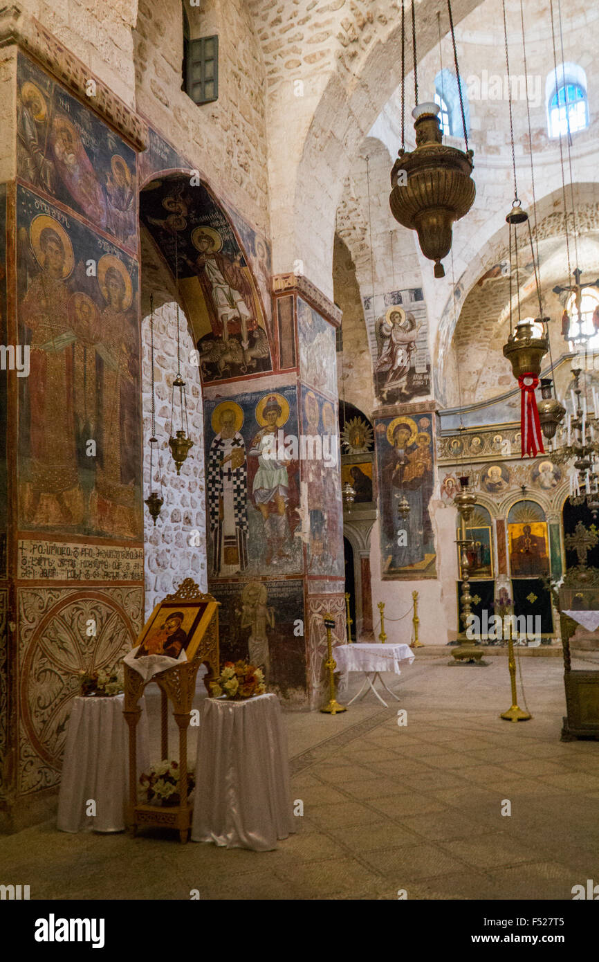 Inside of the church in Monastery of The Holy Cross,Jerusalem Stock ...