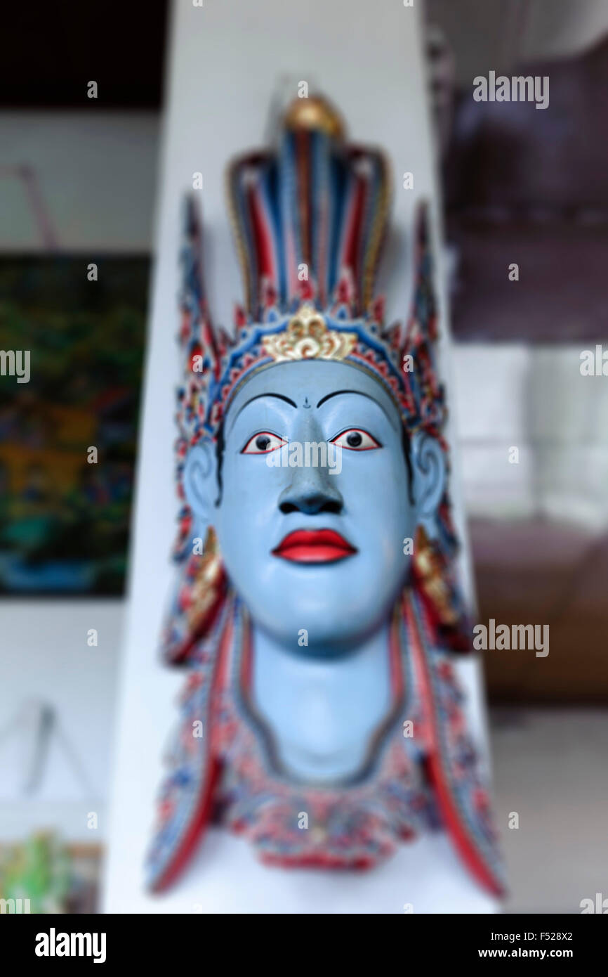 Asia, Indonesia, Bali, carved and painted Balinese mask Stock Photo - Alamy