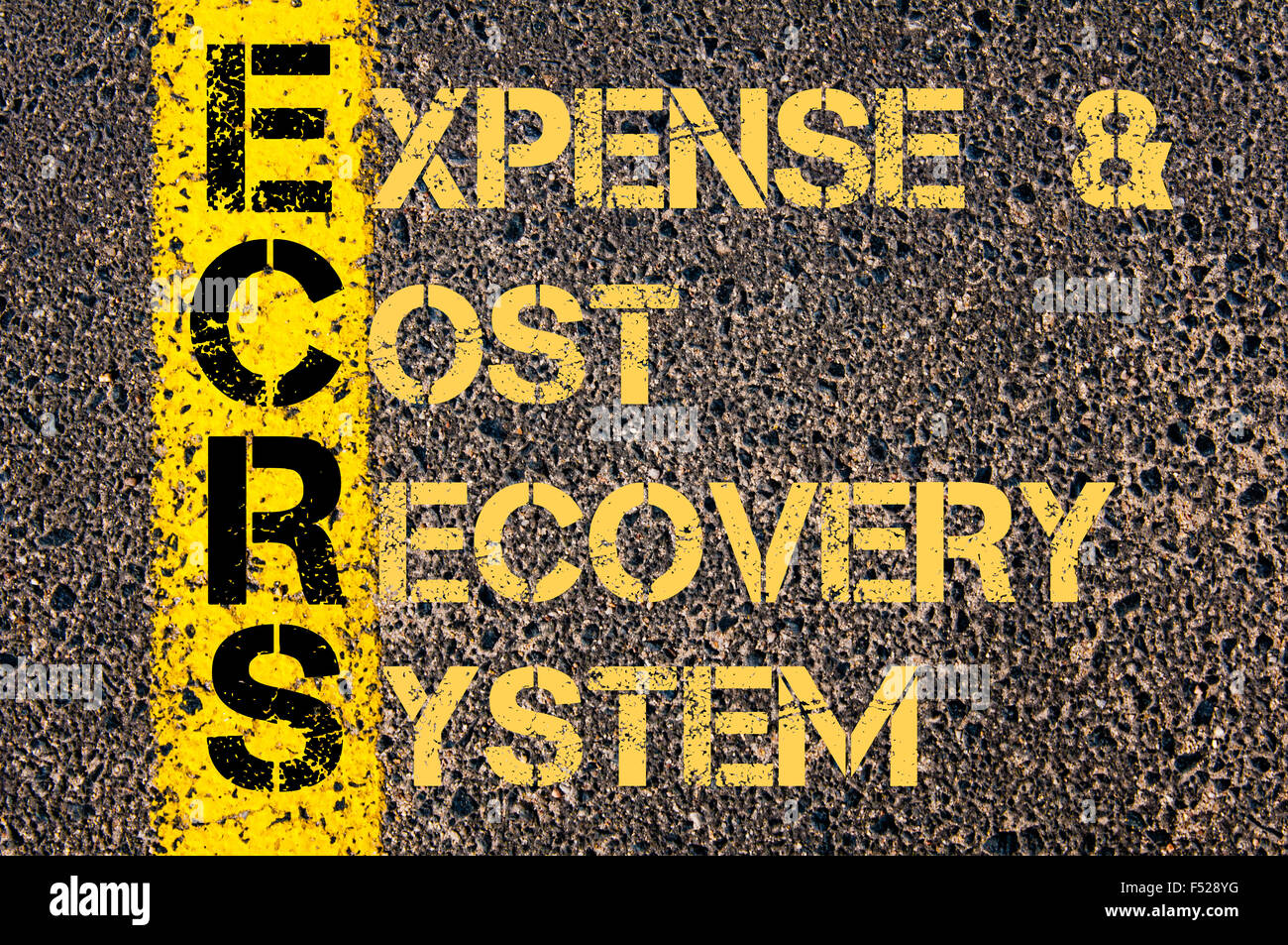 Concept image of Business Acronym ECRS as EXPENSE AND COST RECOVERY ...