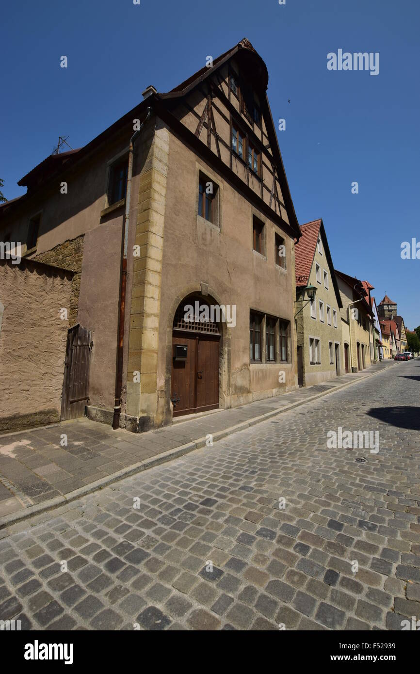 A historic building in the medieval German town of Rothenburg ob der ...