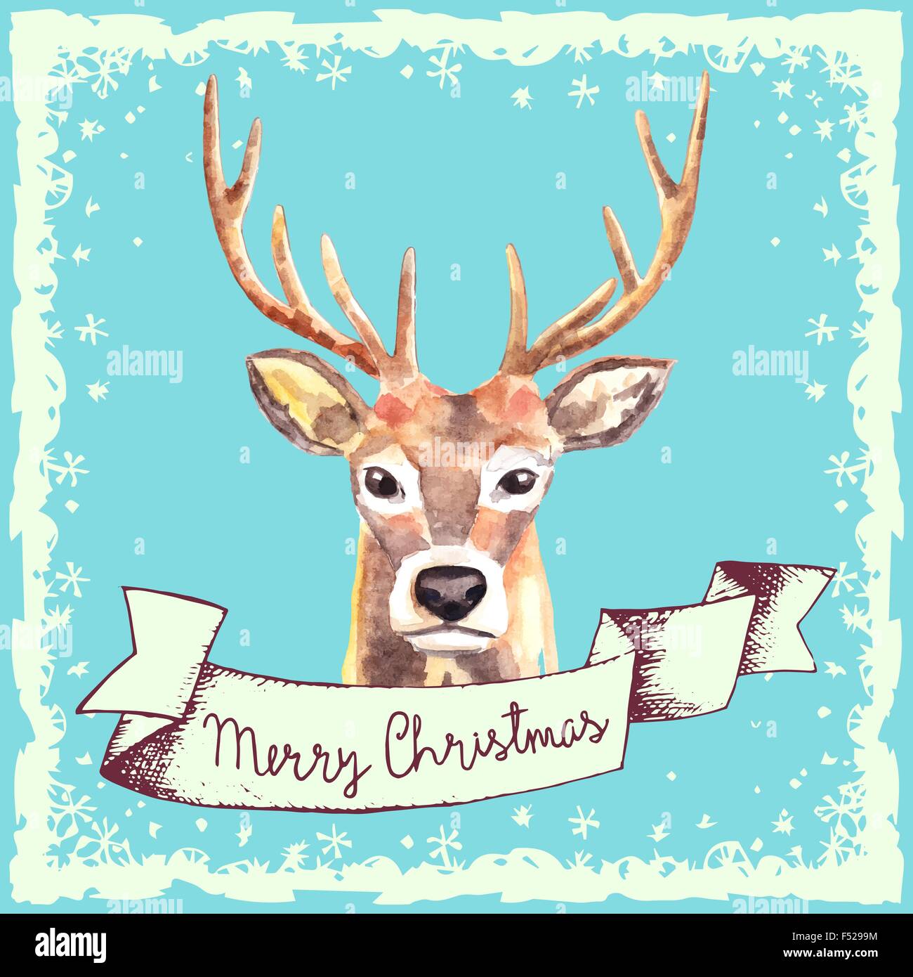 Hand drawn Christmas card Stock Vector Image & Art - Alamy