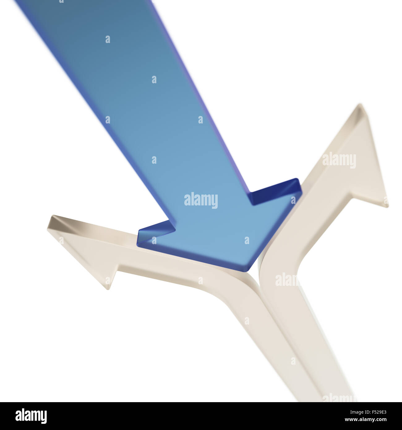 Separation arrows concept on white background Stock Photo - Alamy