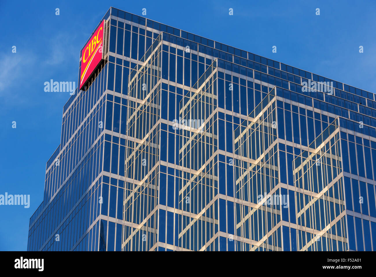 Glass facades of CIBC office towers in Vancouver, BC, Canada Stock ...