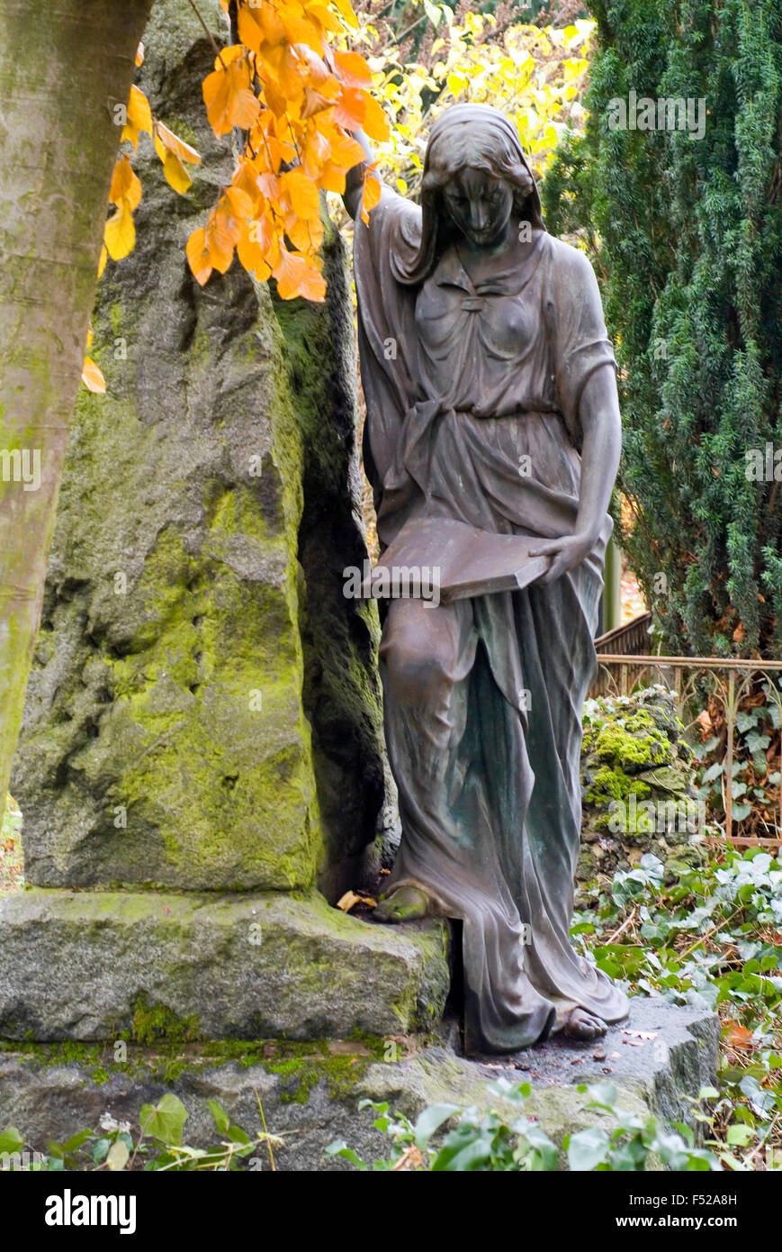 Angels Figure on old Cemetery in Bonn, northrhine-westphalia, germany ...