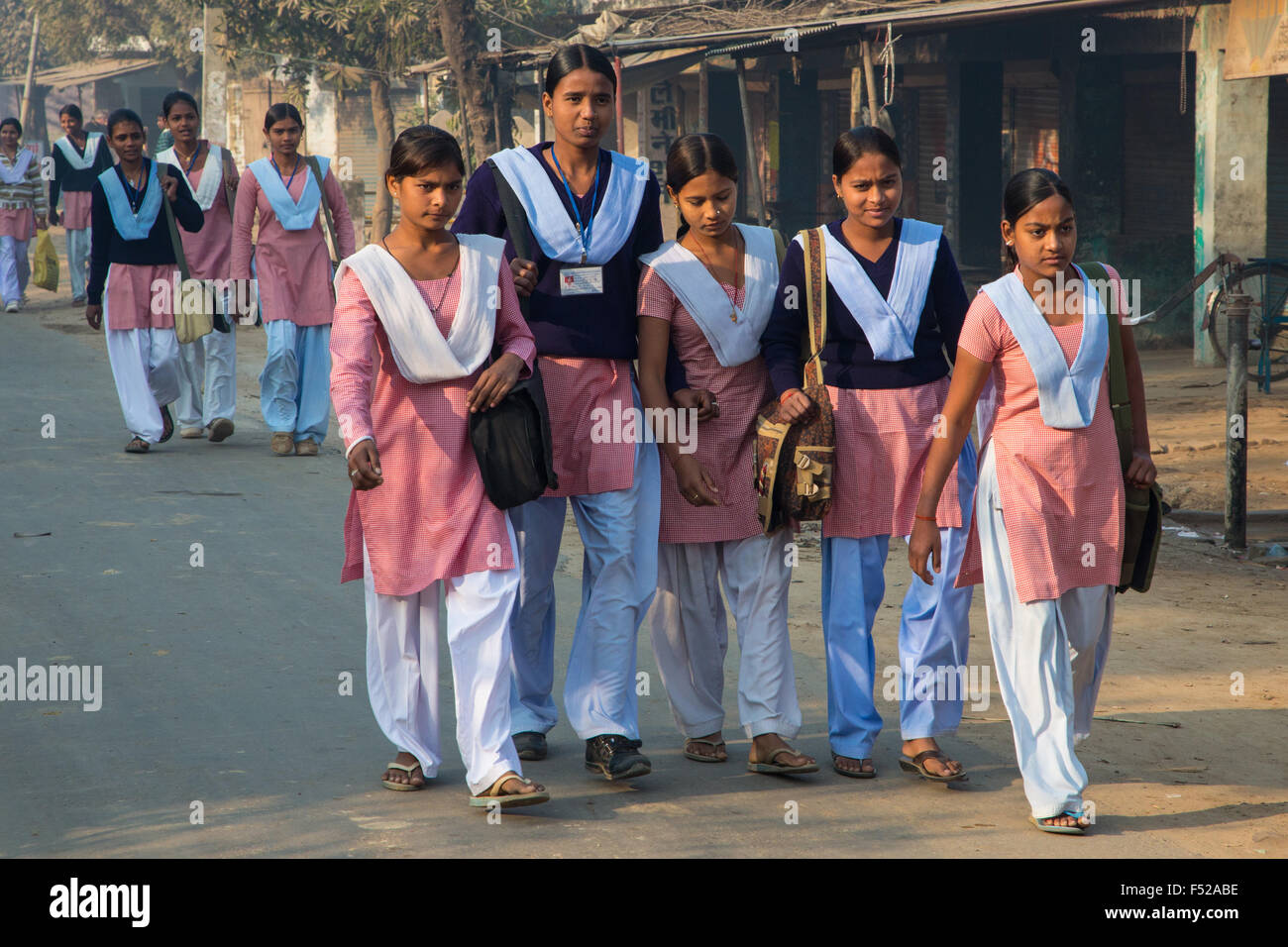 Group of girls, schoolchildren, Rajasthan, India Stock Photo - Alamy