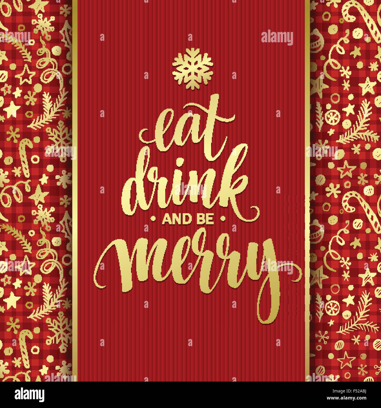 Poster Lettering Eat Drink And Be Merry Vector Illustration Stock