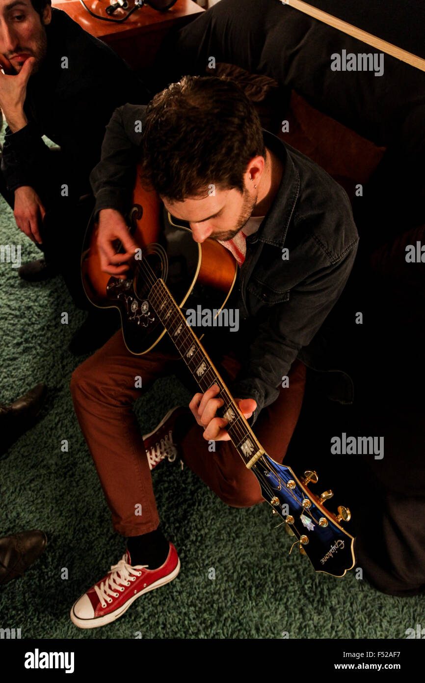 Kascarade Adam Brankin, Carl Bowers indie band members in the studio ...